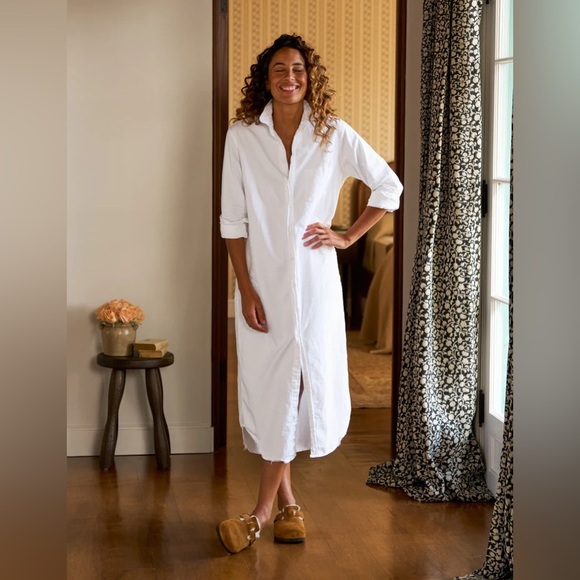 Frank & Eileen | Dresses | Frank Eileen Rory White Maxi Shirt Dress ...
